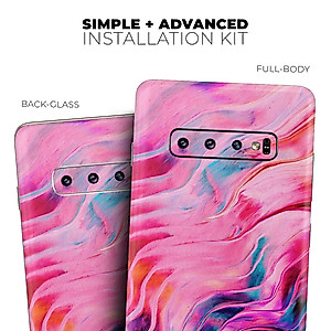 DesignSkinz Liquid Abstract Paint V66 Protective Vinyl Decal Wrap Skin Cover Compatible with The Samsung Galaxy S20 (Screen Trim & Back Glass Skin)