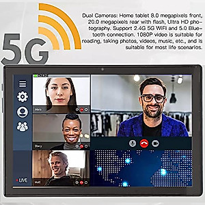 Qinlorgo Kids Tablet Blue 6GB 128GB HD 1920x1200 IPS 10 Inch Tablet 100-240V for Work (US Plug) (RTLRfty7cm2qn9-11)