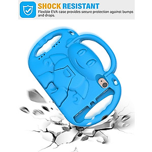 SUPLIK Kids Case for iPad Mini 6 (8.3 inch, 2021), iPad Mini 6th Generation Case with Shoulder Strap, Kidproof Shockproof Handle Stand Protective Case for Apple iPad New Mini (6th Gen), Blue