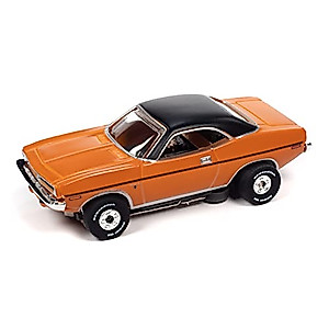 Auto World Thunderjet OK Used Cars 1970 Plymouth Barracuda Gran Coupe (Orange) HO Scale Slot Car