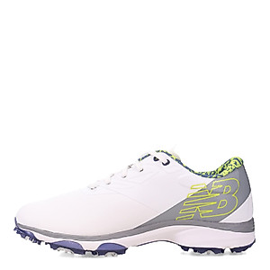 New Balance Men's Fresh Foam X Defender Golf Shoe, White/Grey, 11
