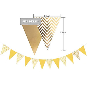 Funny Birthday Banner Glitter Happy 50th Birthday Party Decoration Supplies 50th Wedding Anniversary Decorations Hanging Garland Golden Triangle Flags Pennant Bunting