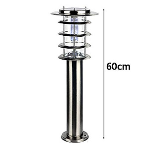 ZZYJYALG Solar Lawn Light Garden Villa Outdoor Light Home Grass Waterproof Modern Simple LED Stainless Steel Stigma Floor Lamp Post Porch Patio Pillar Lamp Street Lantern Table Light