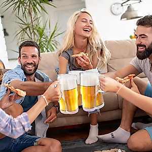 Zukro 32 oz Drinking Glass Tumbler with Handle, Iced Coffee Cup with Straw and Lid, Reusable Glass Bubble Tea Water Cup With Silicone Bumper, Fits In Cup Holder, Dishwasher Safe, BPA Free, Watermelon