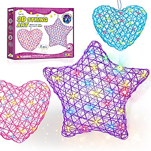 3D String Art Teen Girls Gifts 8 9 10 11 12 Year Old Girl Toys, Crafts for Girls and Boys Ages 8-12, DIY Lantern Arts & Craft Kits for Kids Christmas Birthday Gifts Girl Toys