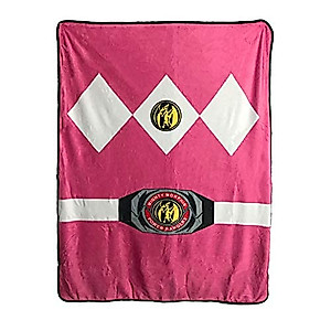 Power Rangers Pink Ranger Fleece Soft Throw Blanket