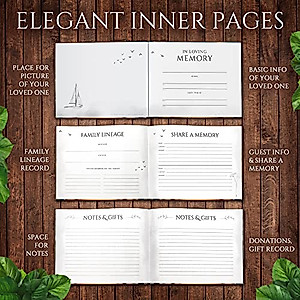 Funeral Guest Book, in Loving Memory Funeral Guestbook with Pen, Pond Design Memorial Service Guest Book, Memorial Guest Book, Memorial Book, Funeral Book, Signature Book, Funeral Book Guest