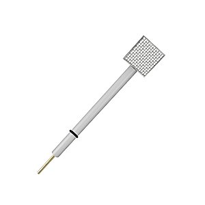 TEN-HIGH Platinum Mesh Electrode 10mm x 30mm x 52mm, 99.99% Purity Pt Electrode, Electrochemistry Electrolytic Analysis Pt Electrodes with Platinum Mesh Sheet and PTFE Body