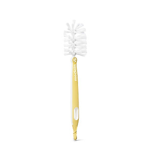 Medela Quick Clean Bottle Cleaning Brush, Adapts to Breast Pump Parts and Baby Bottles, Multifunctional Tip for Cleaning Nipples and Small Parts, White,golden