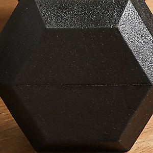 Soozier 2 x 12lbs Hex Dumbbell Set of 2, Rubber Weights Exercise Fitness Dumbbell with Non-Slip Handles, Anti-roll, for Women or Men Home Gym Workout