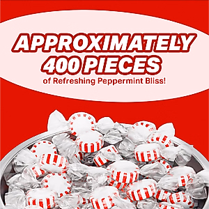 Starlight Peppermint Bulk Candy - 5 Pounds Approx 400 Pieces - Bulk Candy Individually Wrapped - Hard Candy - Mints Bulk - Christmas Candy, Peppermint Candy - Ideal Christmas Peppermint - Candy - Holiday Mints - Christmas Candy Bulk