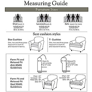 Classic Slipcovers WDEN2PC10WHT Sofa slipcover, 2 Piece, Separate Cushion Cover, Pure White