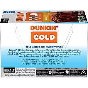 Dunkin' Cold Caramel Flavored Coffee, 60 Keurig K-Cup Pods