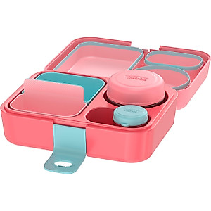 THERMOS Kids Freestyle 8 Piece Food Storage Kit, Pink/Peach