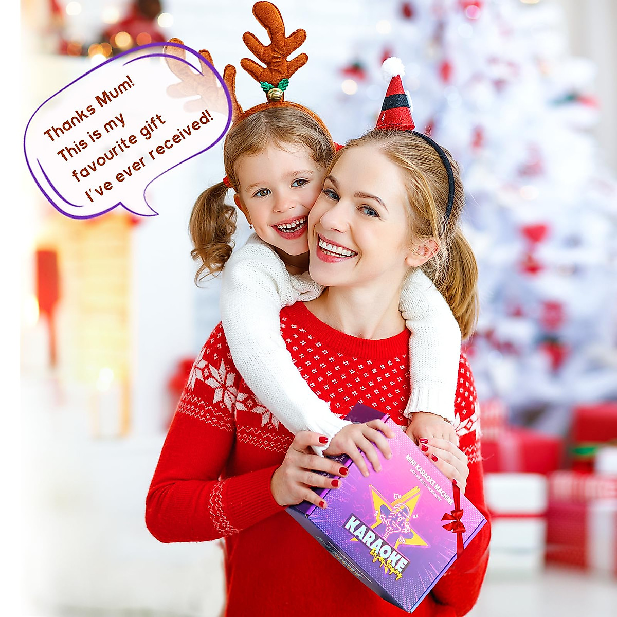 YLL Mini Kids Karaoke Machine with 2 Microphones, Karaoke Gifts for Girls Ages 3, 4, 5, 6, 7, 8, 9, 10, 12 +Year Old, 4-12 Years Old Birthday Toy Easter Gift for Girls Boys (Purple)