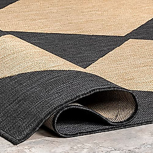nuLOOM Loretta Transitional Diamond Indoor/Outdoor Area Rug, 4x6, Dark Grey