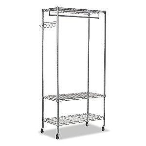 Alera ALEGR363618SR 30 Garments Wire Shelving Garment Rack - Silver