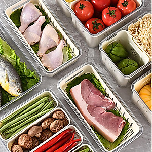 RUDINO,Fridge Organizer,Fridge Storage,Fridge Organizers And Storage Clear,Fridge Organization,Fridge Storage Containers,Stackable With Lid For Fruit,Refrigerator Tissue,Vegetables,Food And Beverages.