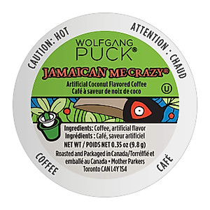 Wolfgang Puck Jamaican Me Crazy, Flavored, Medium Roast Coffee, Keurig K-Cup Brewer Compatible Pods, 120 Count (Pack of 1)