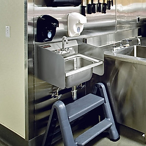 DuraSteel Stainless Steel Splash Guard-15" x 12" Wall Mount Commercial Shield Kitchen Safety & Hygiene Cooking Splatter Screen-Ideal for Hand, Prep, Utility Sink, Silver