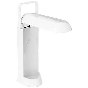 OttLite Folding Task Lamp, White – Multi-Position Shade, Fold-Up Design, Portable Handle, Low Heat & Low Glare Illumination, Fits on Desks & Workstations