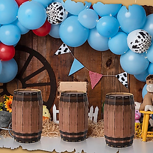 Teenyyou 3 Pcs Western Cowboy Party Decoration Pirate Barrel Decoration Pirate Party Decorations Cowboy Baby Shower Decorations Wooden Barrel Cardboard Barrel Western Prop Decoration