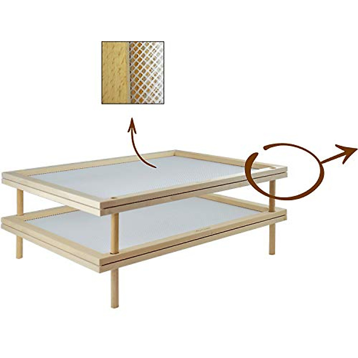 Eppicotispai Set of 2 Stackable Food Dryers to Assemble into a 2-Tier Food-Dryer Rack