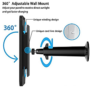 4W Solar Panel Charging Compatible with Arlo Essential Spotlight/XL Spotlight, with 13.1ft Waterproof Charging Cable, IP65 Weatherproof,Includes Secure Wall Mount(2-Pack)(Micro USB Type)