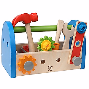Hape Fix It Kid's Wooden Tool Box and Accessory Play Set