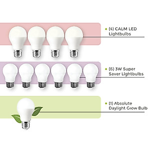 Serene Living Calm 11 Piece LED Lighting Kit for a Warm & Comfortable Environment (4-Pack)