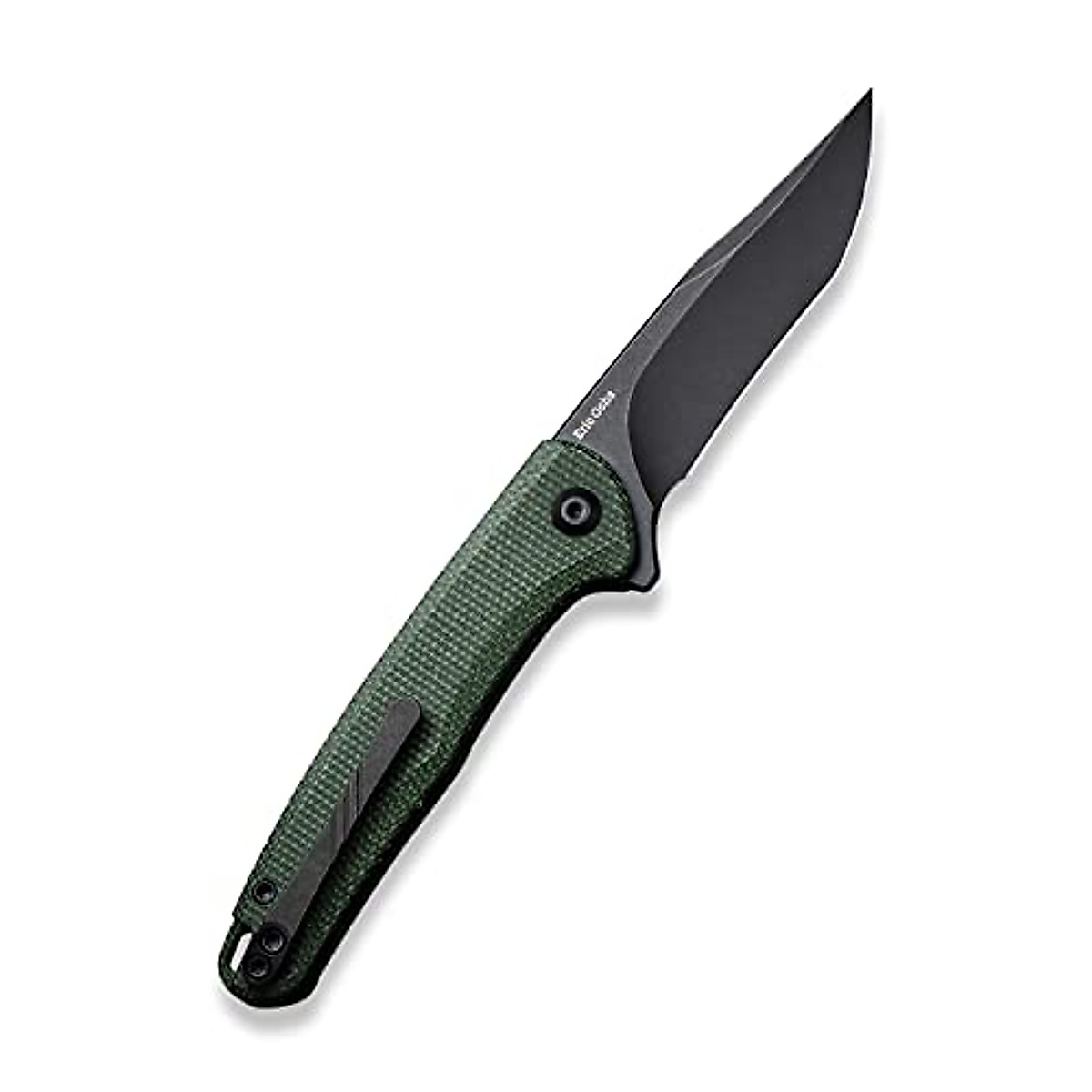 CIVIVI Pocket Knife for EDC, Mini Sandbar Liner Lock Knife, 2.95" Black Stonewashed Nitro-V Blade Micarta Handle Titanium Pocket Clip, Folding knife for Camping Hunting Hiking EDC
