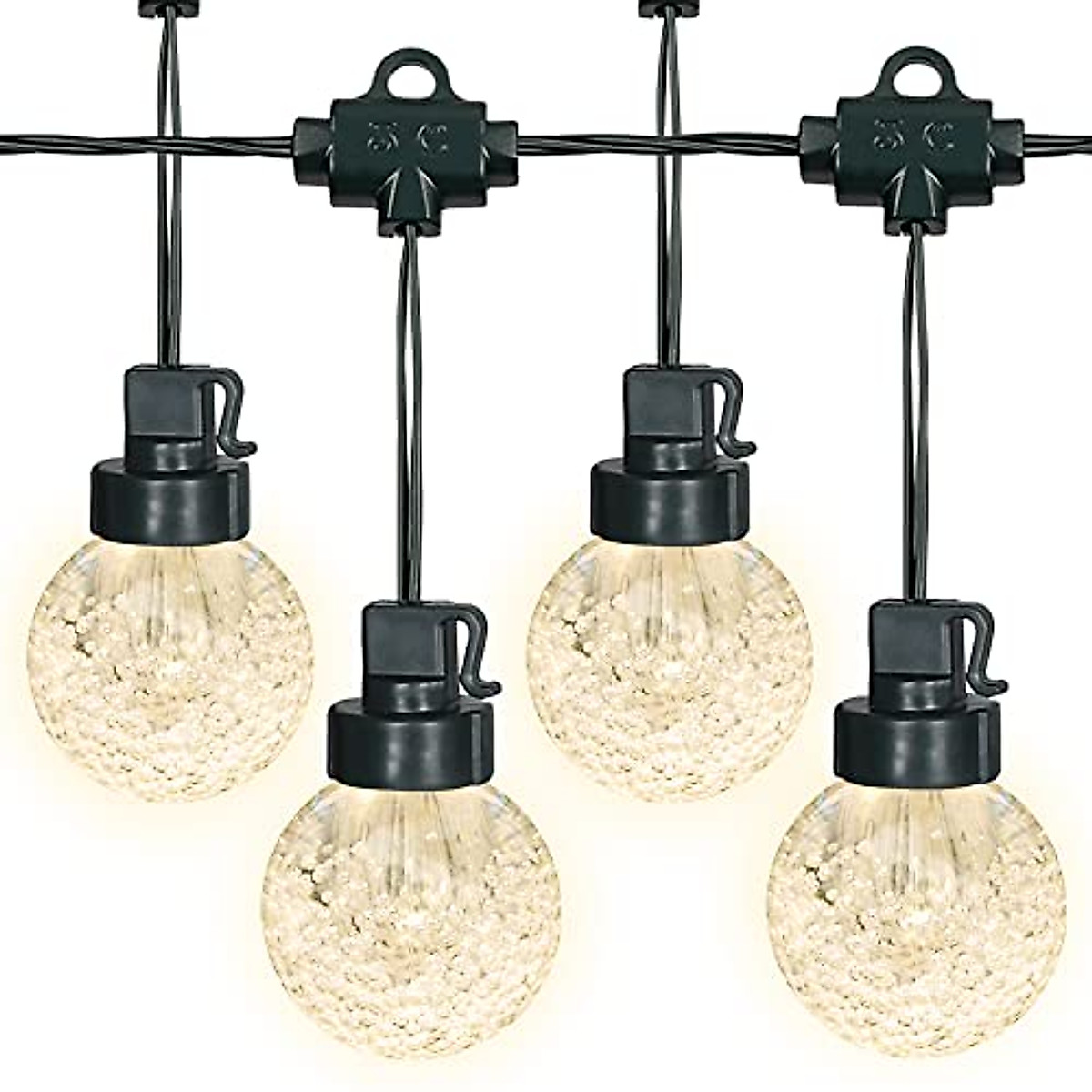 MuDay Outdoor String Lights 34.84 Feet G40 Globe Patio Lights - LED String Lights 20 Waterproof Shatterproof Hanging Outdoor Lights for Patio Outside Garden Backyard Party Camper Balcony(Warm White)