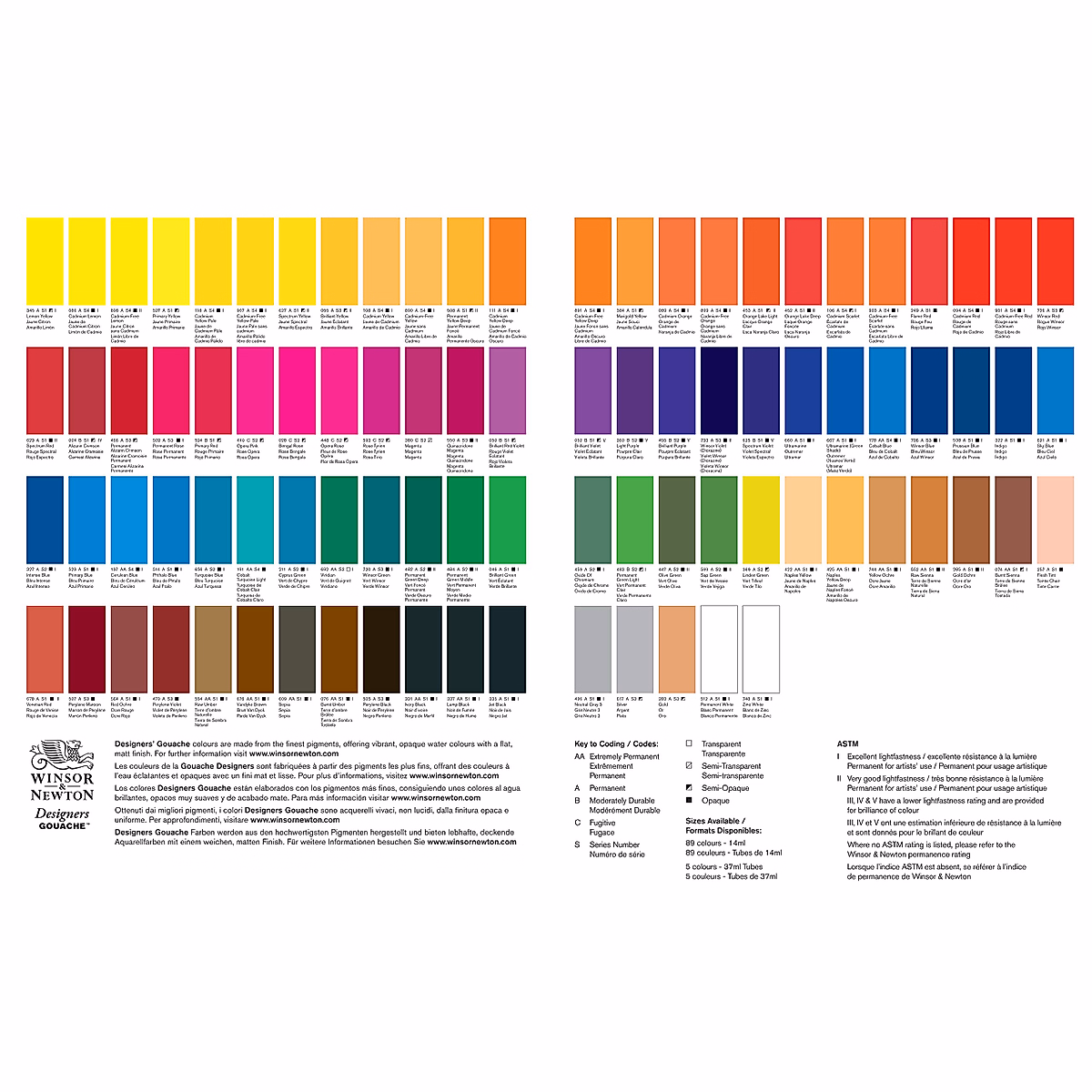 Winsor & Newton Designer's Gouache, 14 ml (0.47oz) tube, Cadmium Lemon