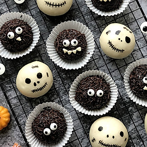 Candy Eyes for Decorating Edible Small Candy Eyes Eyeballs Halloween Sprinkles for Cake Cupcakes Toppers Cookies Baking Decoratings Christmas (7mm Eyes)