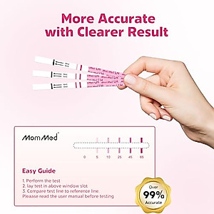 MomMed Ovulation Test Strips (LH60) with 60 Collection Cups, Reliable LH Surge Predictor OPK Kit, Accurately Track Ovulation Test, High Sensitivity Result for Women Home Testing