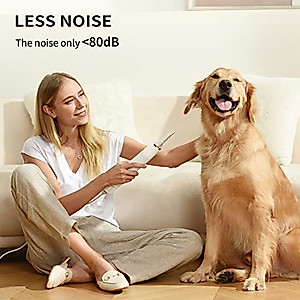uahpet Pet Dryer for Dog, Portable Handheld Pet Grooming Hair Dryer Less Noise Dog Blow Dryer with NTC Smart Temperature Control High Velocity Pet Force Dryer for Household Travel Camping