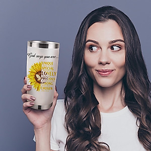 Paayna 20 oz You Are Awesome Purple Glitter Stainless Steel Tumbler with Lid and Straw, Vacuum Double Wall Insulated Affirmation Coffee Cup, Inspirational Quote Travel Mug Gifts for Women Girls