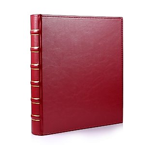 WOT I Deluxe Trading Card Binder, 540 Pockets Collectible Card Binder Sleeves, Refillable Leather 3 Ring Binder with Double Sided Pockets for Holding Cherished Cards - Red