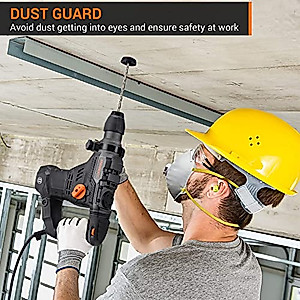 ENGiNDOT 1-1/4 Inch SDS-Plus Rotary Hammer Drill, 12.5 Amp 4350 BPM 900 RPM 4 Modes 7 JOULES Heavy Duty Hammer Drill with Safety Clutch, Drill Chuck - TRH01A