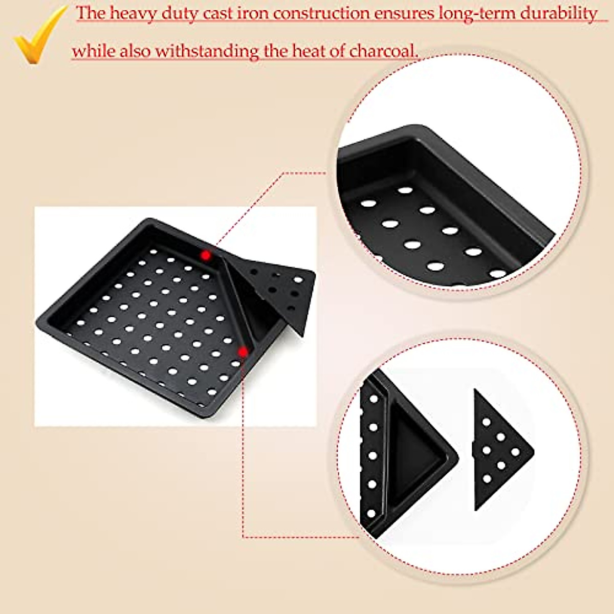 67732 Charcoal Tray Replacement Parts for Napoleon Grill Accessories Prestige 450 500 665 Smoker Box Prestige Pro 500 665 825 Lex 485 605 730 Rogue 425 525 XT 425 Mirage 485 Triumph 495 Coal Pan