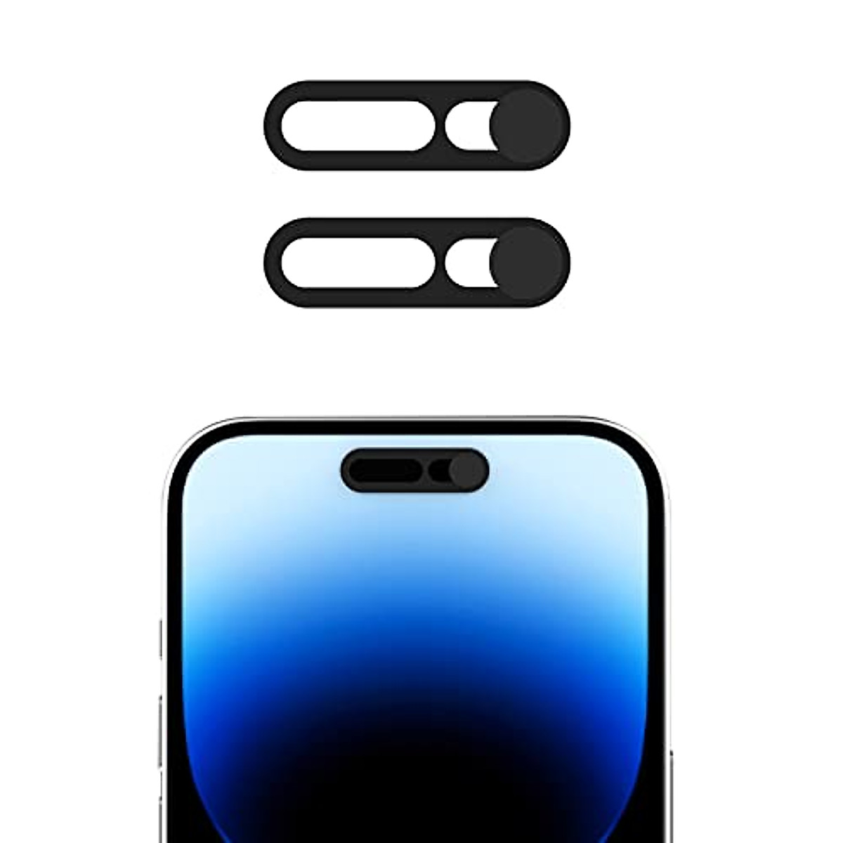 Camera Cover Protector, Camera Lens Cover Compatible with iPhone 14Pro/14Pro Max,Camera Lens Protector Protect Privacy and Security(2PCS,Black)