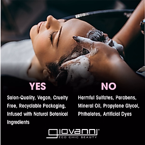 GIOVANNI Eco Chic 50:50 Balanced Hydrating Conditioner, 8.5 fl oz, Vegan, Sulfate & Paraben Free, Color Safe, Moisturizing for Normal to Dry Hair