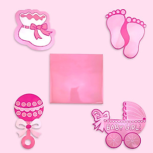 Adorox 3D Version Baby Shower Wishing Well Card Box Decoration (Girl)