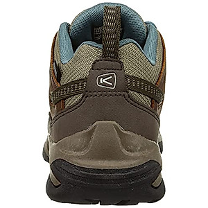 KEEN Women's Circadia Low Height Comfortable Waterproof Hiking Shoes, Syrup/North Atlantic, 7.5 Wide