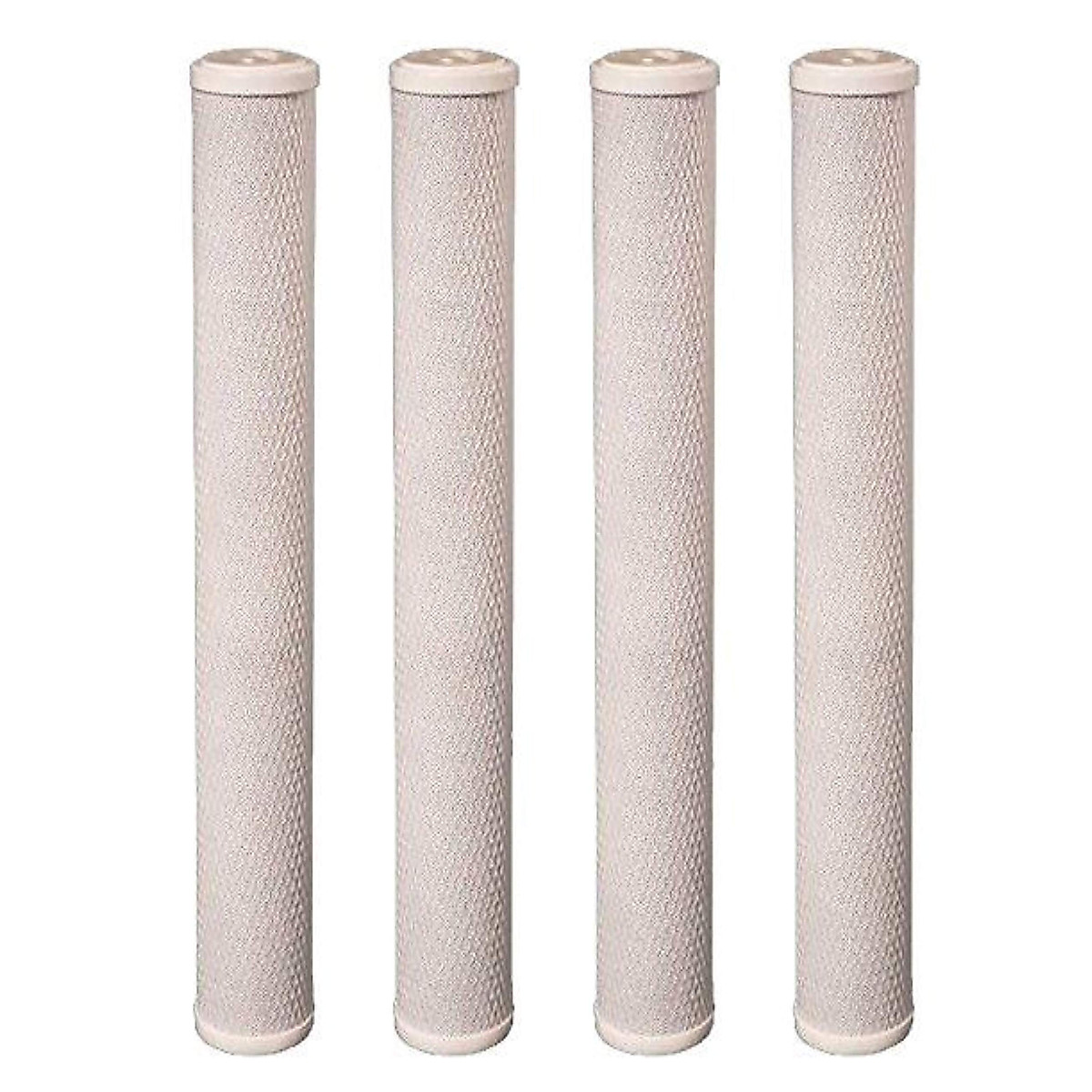 CFS – 4 Pack Carbon Block Water Filters Cartridge Compatible with C1-20 Models – Remove Bad Taste & Odor – Whole House Replacement Water Filter Cartridge, 5 micron - 20" x 2-1/2", White