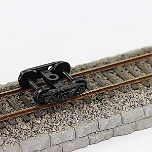 12pcs Model Train Bogie with Plastic Wheels 1:87 HO Scale 33" Model Railway Accessories (Style A)