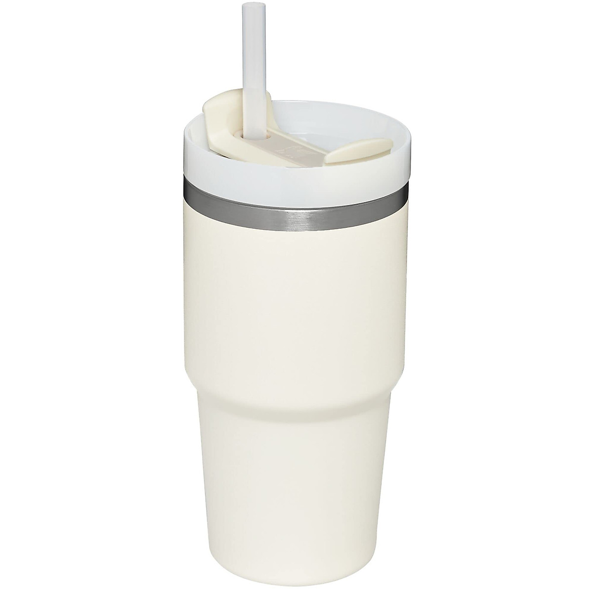 Stanley Quencher H2.0 FlowState Stainless Steel Vacuum Insulated Tumbler with Lid and Straw for Water, Iced Tea or Coffee, Smoothie and More, Cream , 14 oz