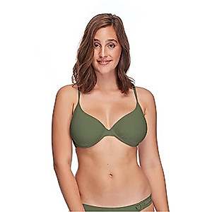 Body Glove Women's Standard Smoothies Solo Solid Underwire D, DD, E, F Cup Bikini Top Swimsuit, Cactus, D