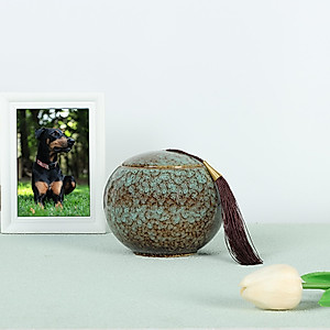 The7boX Medium Urn for Human Ashes,Ceramic Small Keepsake Urns,urn for Ashes for Men or Woman,Memorial Tiny urn,Funeral Cremation Urn for Sharing Adult or Pet Ashes