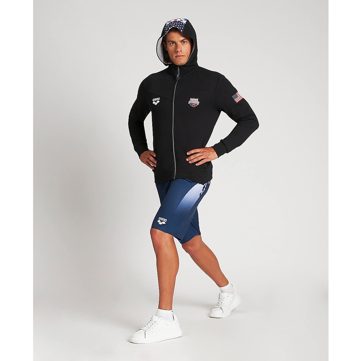 Arena womens Arena 2020 Hooded Full Zip Unisex Active Workout Jacket, Black, Medium US